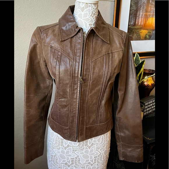 Moda International | Jackets & Coats | Moda Intl Genuine Leather Jacket ...